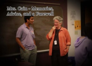 Mrs. Cain – Memories, Advice and a Farewell - The Acronym | IMSA's ...